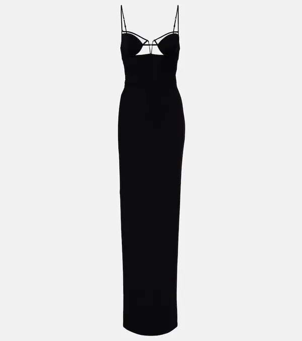 NENSI DOJAKA Cutout Gown - Black