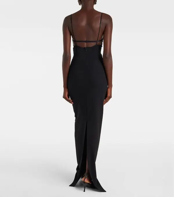 NENSI DOJAKA Cutout Gown - Black