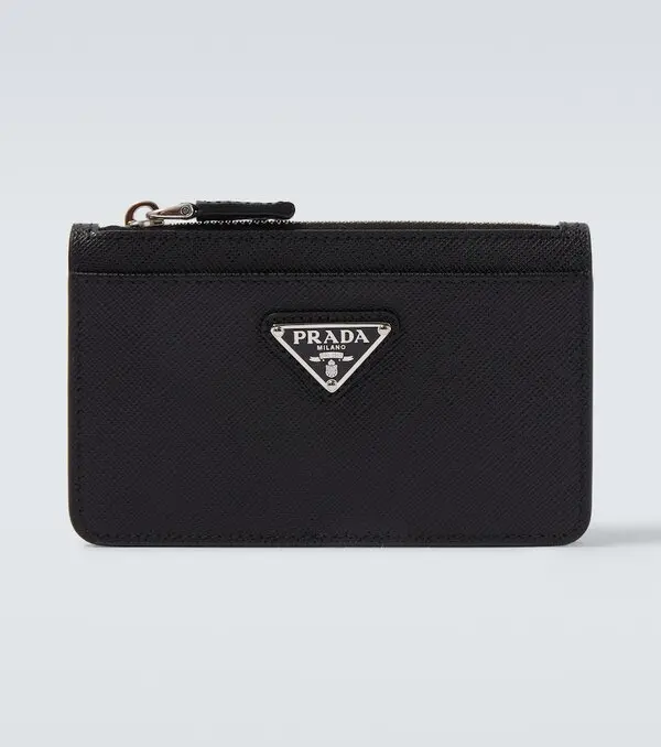 Prada Leather Card Holder - Black