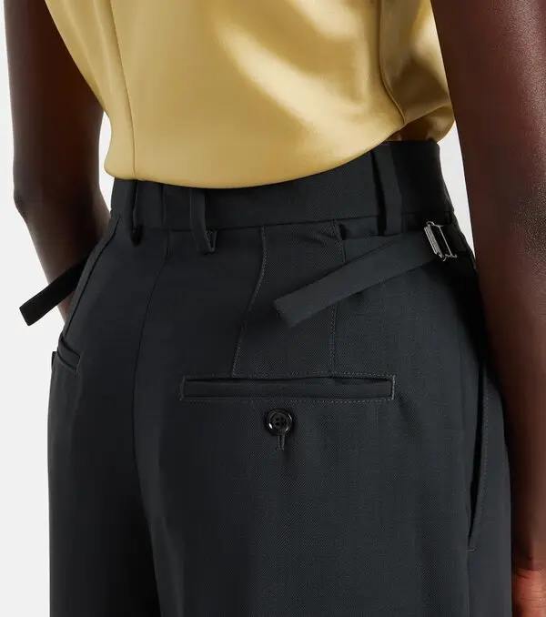 AMI Paris High-rise Virgin Wool Twill Pants