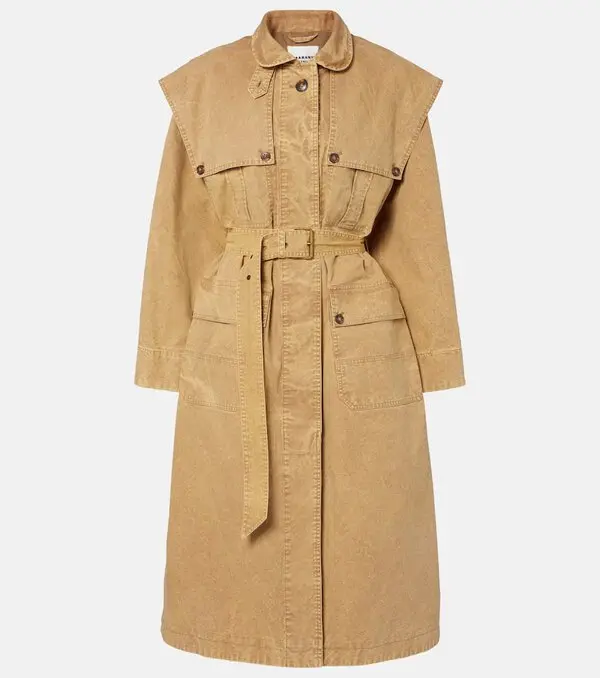 MARANT ETOILE Michaela Denim Trench Coat