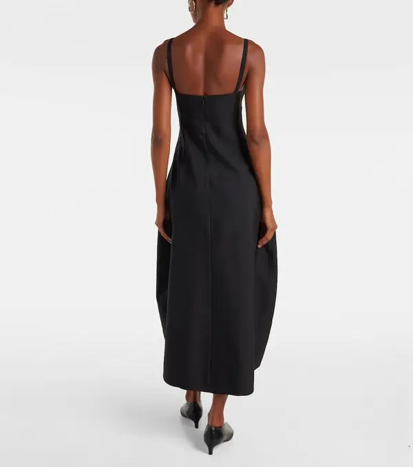 JIL SANDER Gabardine Midi Dress