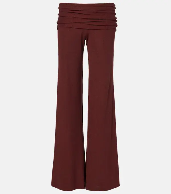 AYA MUSE Silk-blend Wide-leg Pants