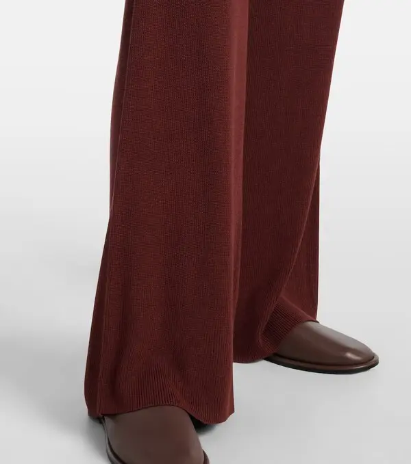 AYA MUSE Silk-blend Wide-leg Pants