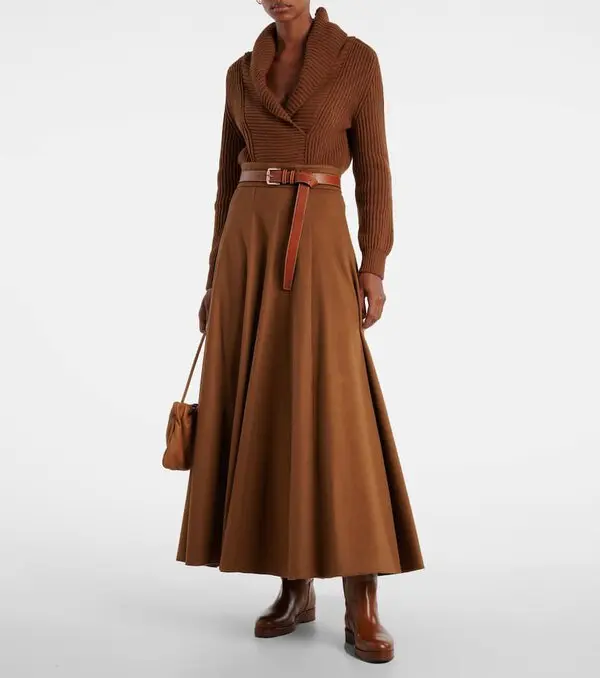 Max Mara Camel Hair Maxi Skirt
