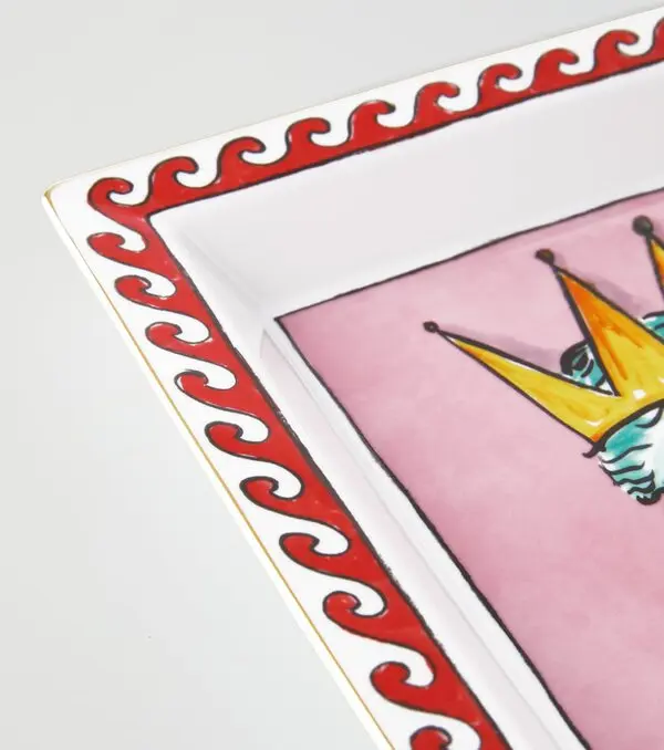 GINORI 1735 Il Viaggio Di Nettuno Tray Luke Edward Hall - Pink