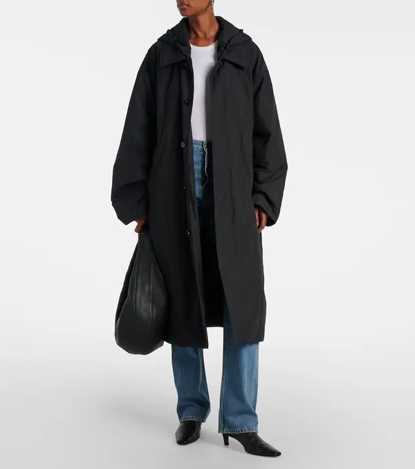 AYA MUSE Hooded Cotton-blend Coat