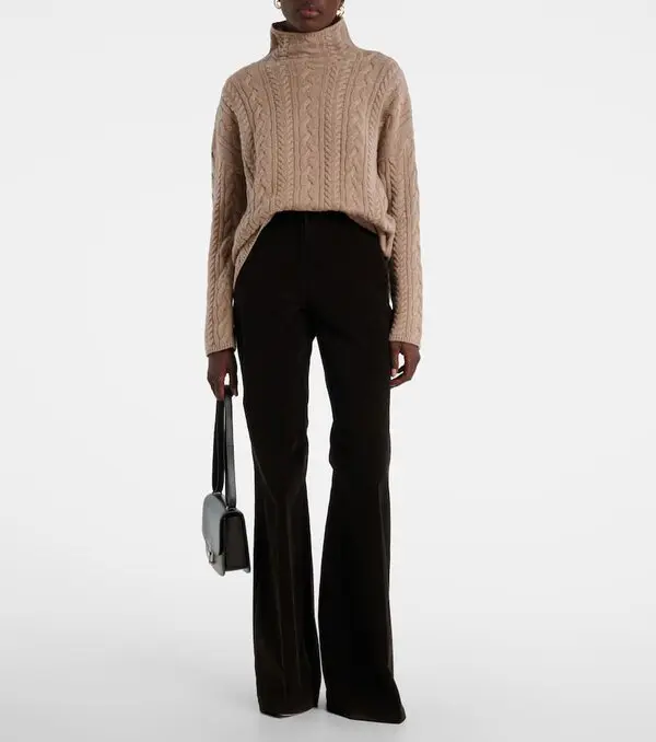 Max Mara Cable-knit Wool And Cashmere Sweater