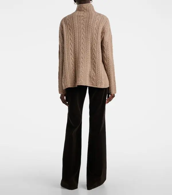 Max Mara Cable-knit Wool And Cashmere Sweater