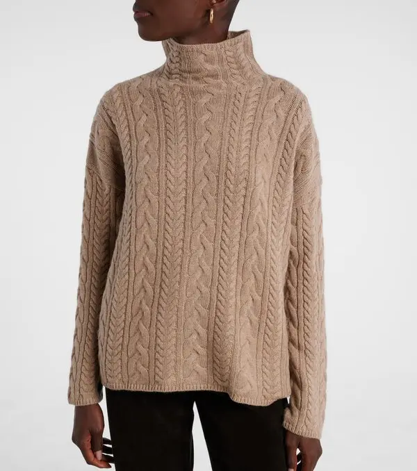 Max Mara Cable-knit Wool And Cashmere Sweater