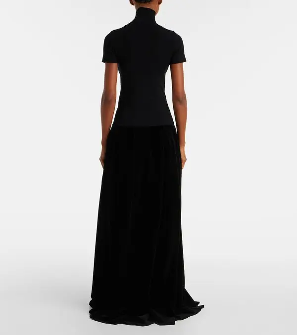 Max Mara Cotton Velvet Maxi Skirt