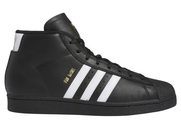 Adidas High Top Sneakers - Core Black/cloud White/gold Metallic