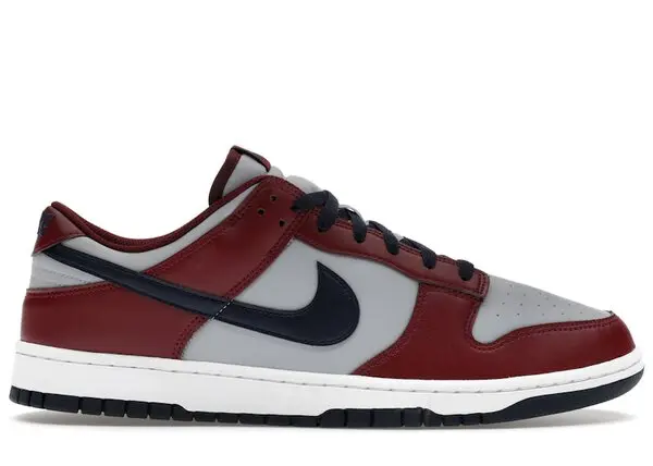 Nike Dunk Low Retro Sneakers - Wolf Grey/obsidian/dark Team Red