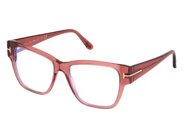 TOM FORD Square Eyeglasses - Transparent Rose (ft5745/b 072)