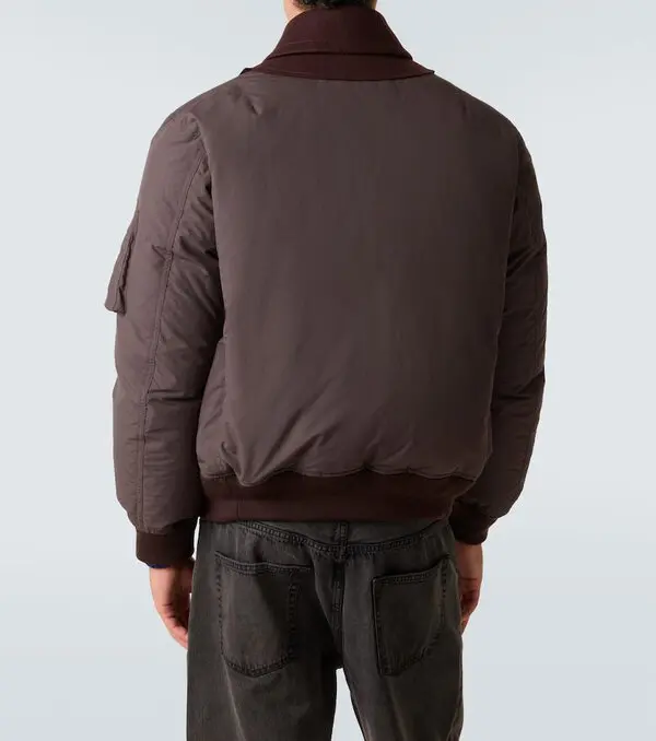 Sacai Double-breasted Wool Puffer Jacket - Brown