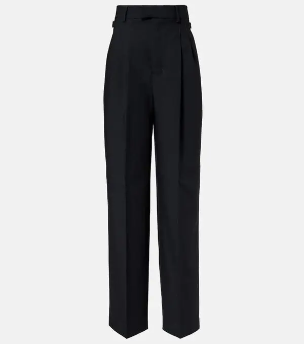 AMI Paris High-rise Virgin Wool Twill Pants
