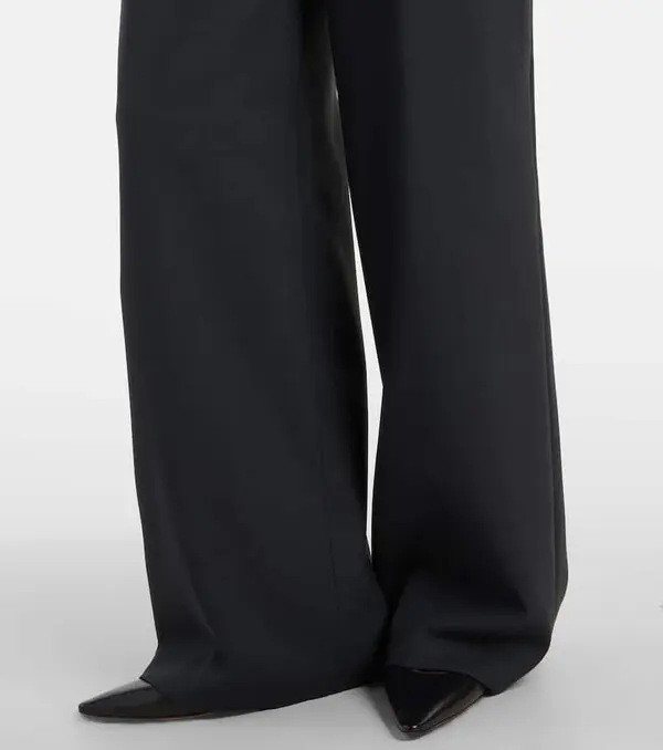 AMI Paris High-rise Virgin Wool Twill Pants
