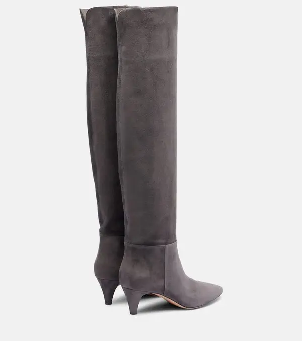 GIANVITO ROSSI Elise 55 Suede Knee-high Boots - Grey
