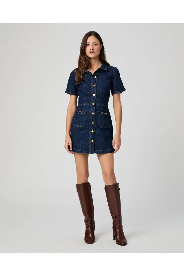 Paige Women's Clementine Denim Mini Dress - Blue - Size 2 - Bijoux
