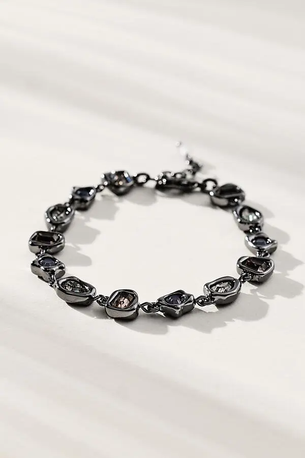 Anthropologie Stone Bracelet - Gunmetal