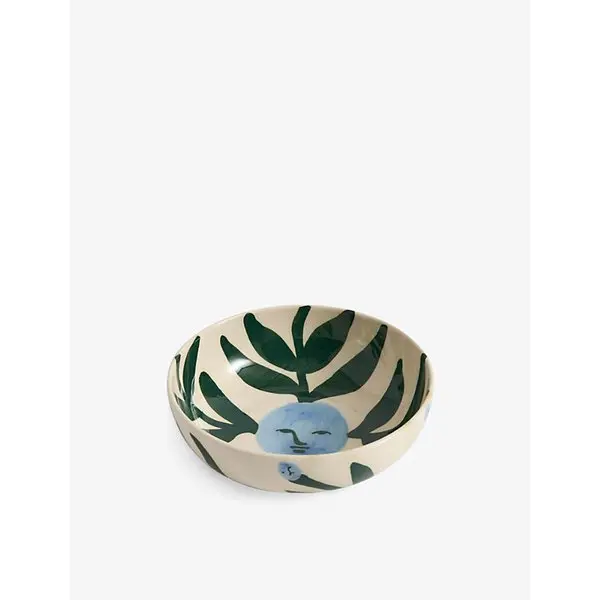 HAY La Pittura Ceramic Bowl 18cm - Moon Face Vine