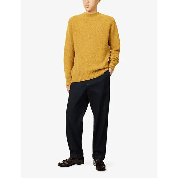 Sunspel Shetland Crew Neck Wool Knitted Jumper
