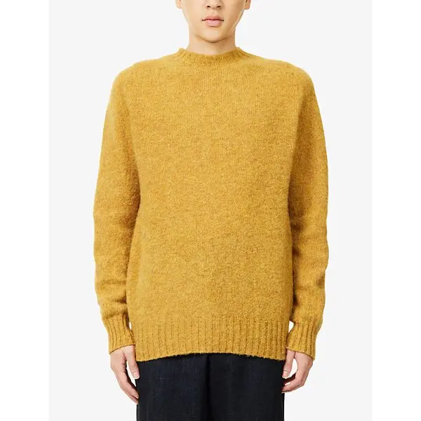 Sunspel Shetland Crew Neck Wool Knitted Jumper