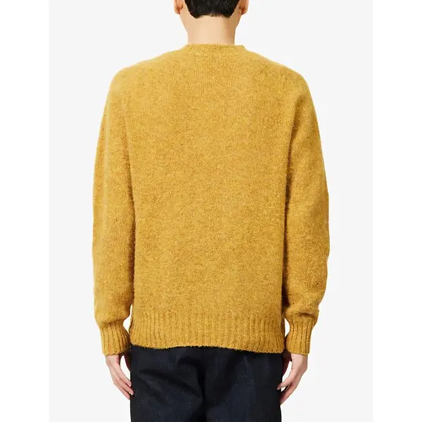 Sunspel Shetland Crew Neck Wool Knitted Jumper