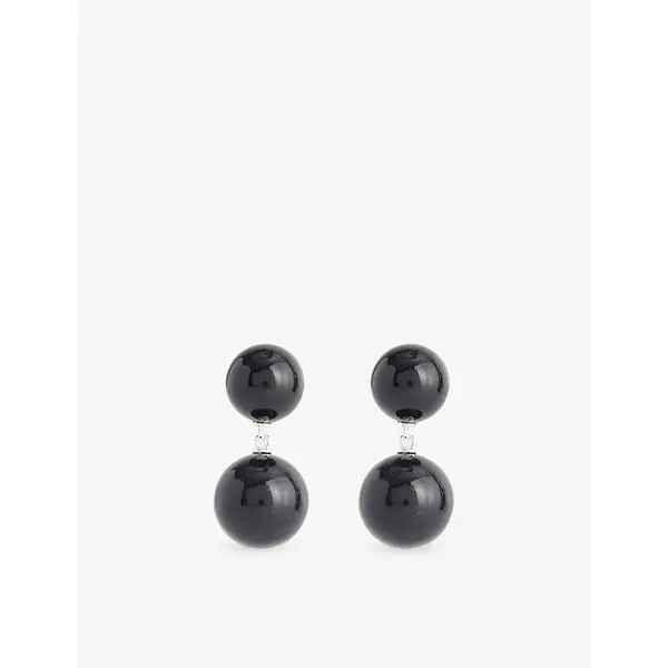 Lié Studio Hannah Carnelian Stone Earrings - Black Onyx