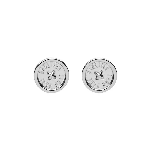 JEAN PAUL GAULTIER Button Earrings - Silver