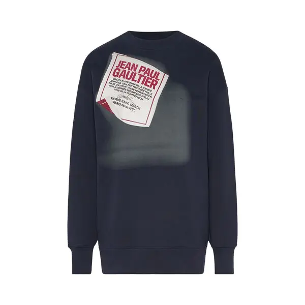 JEAN PAUL GAULTIER Jacquard Label Printed Crewneck