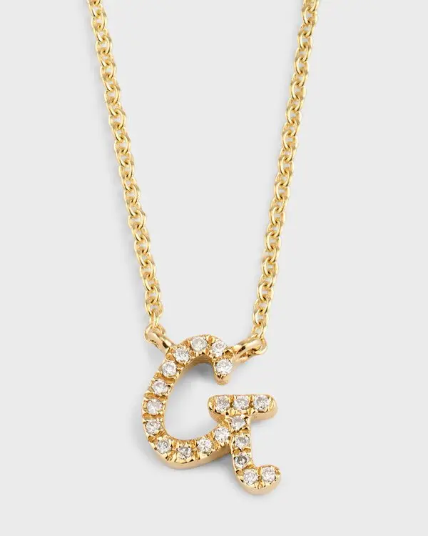 SYDNEY EVAN 14k Diamond Pave Initial Necklace - Init G