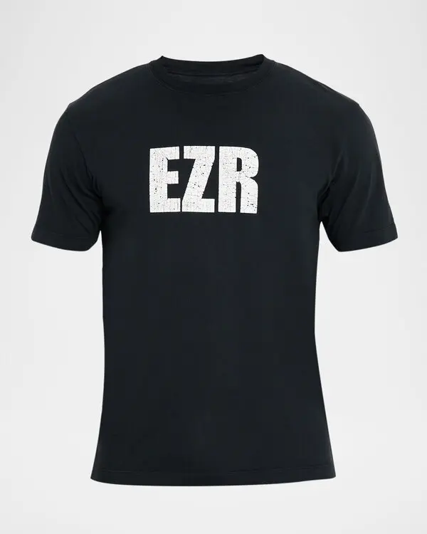 EZR Cracked Logo Graphic T-shirt - Vintage Black