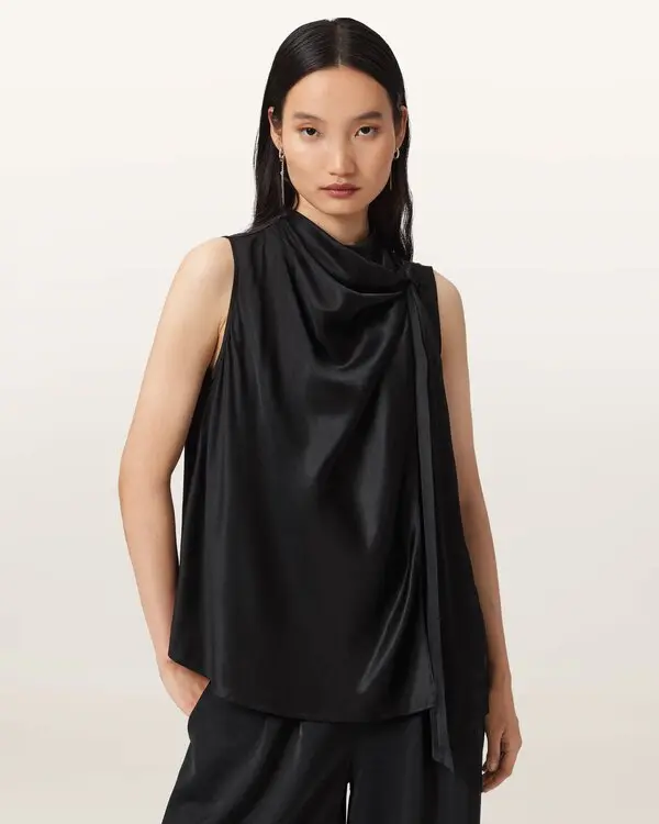 ALLSAINTS Herela Silk-blend Shirt