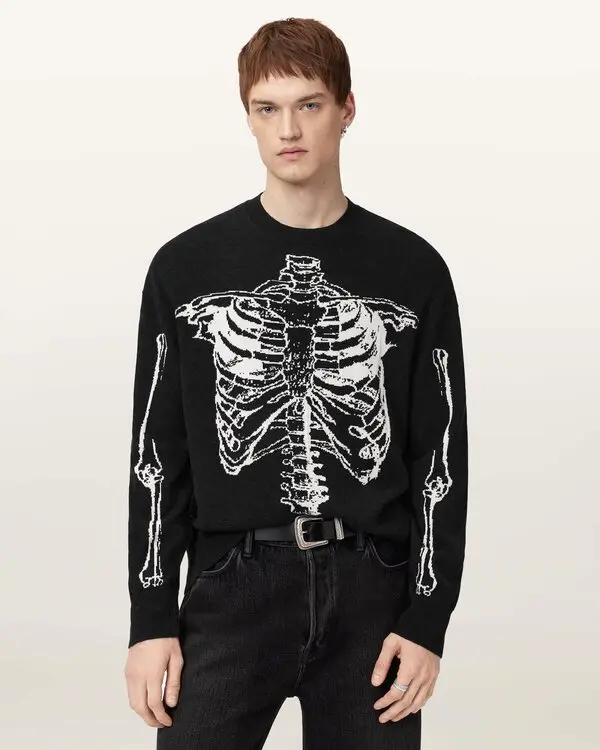ALLSAINTS Skelli Crew Neck Wool Sweater