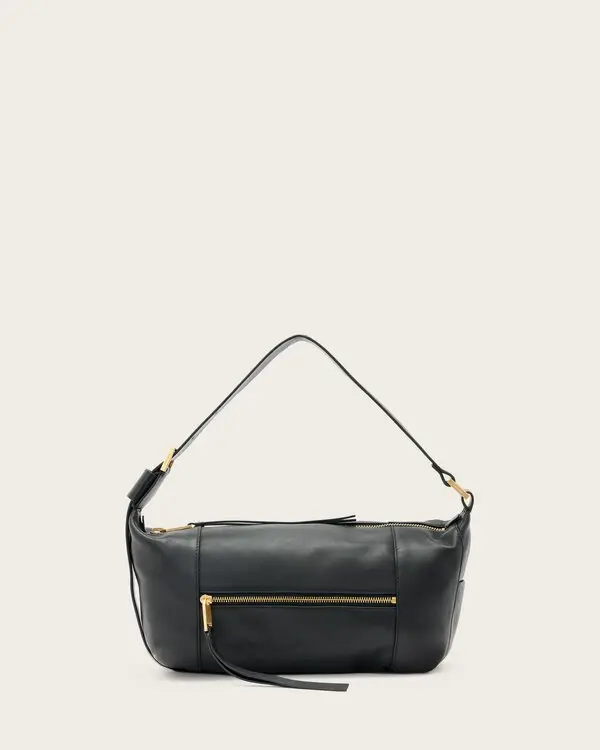 ALLSAINTS Vega Leather Shoulder Bag - Black