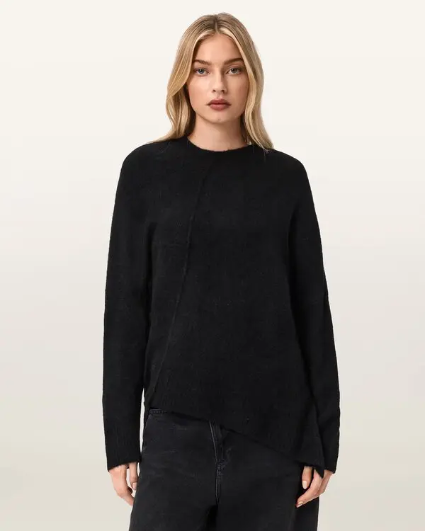 ALLSAINTS Lock Crew Neck Sweater - Black