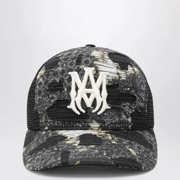 Amiri Bandana Trucker Hat - Black
