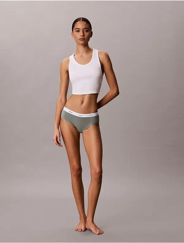 Calvin Klein Cotton Stretch Rib Hipster - Sea Spray