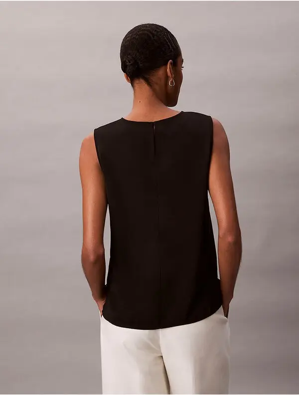 Calvin Klein Relaxed Sleeveless Top - Black