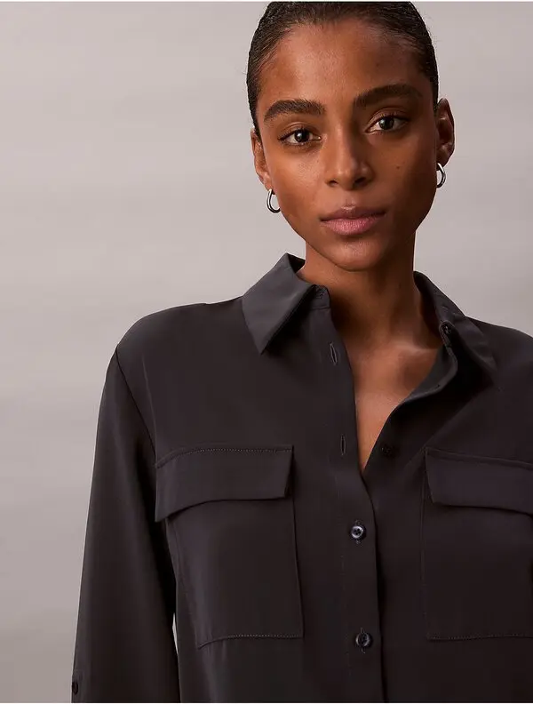 Calvin Klein Utility Classic Button-down Shirt - Inkwell