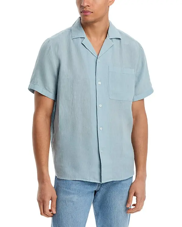 Hugo Ellino Short Sleeve Camp Shirt - Open Blue