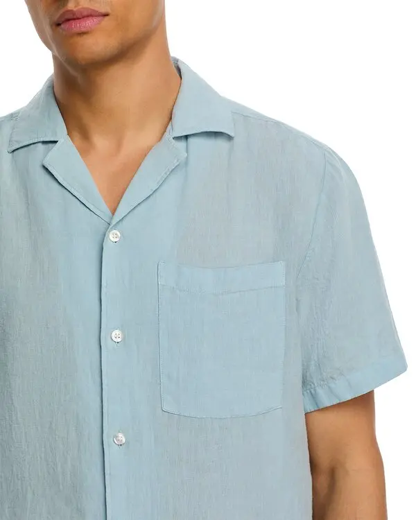 Hugo Ellino Short Sleeve Camp Shirt - Open Blue