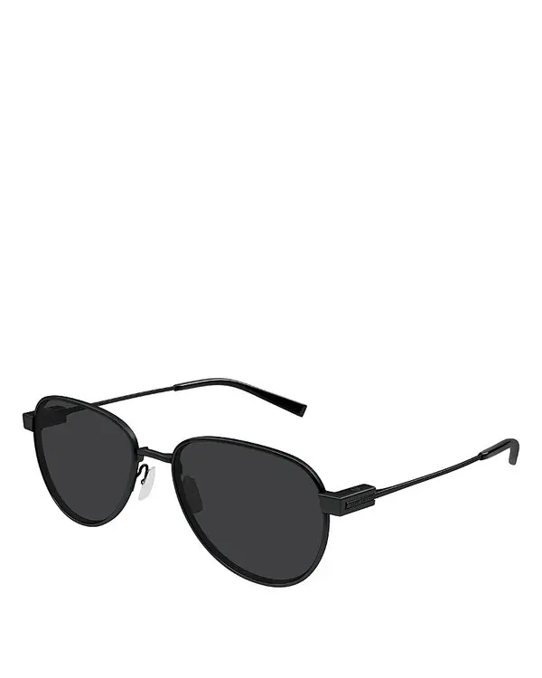 Saint Laurent Pilot Sunglasses, 53mm - Black