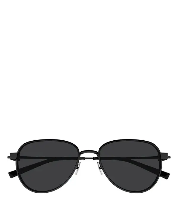 Saint Laurent Pilot Sunglasses, 53mm - Black