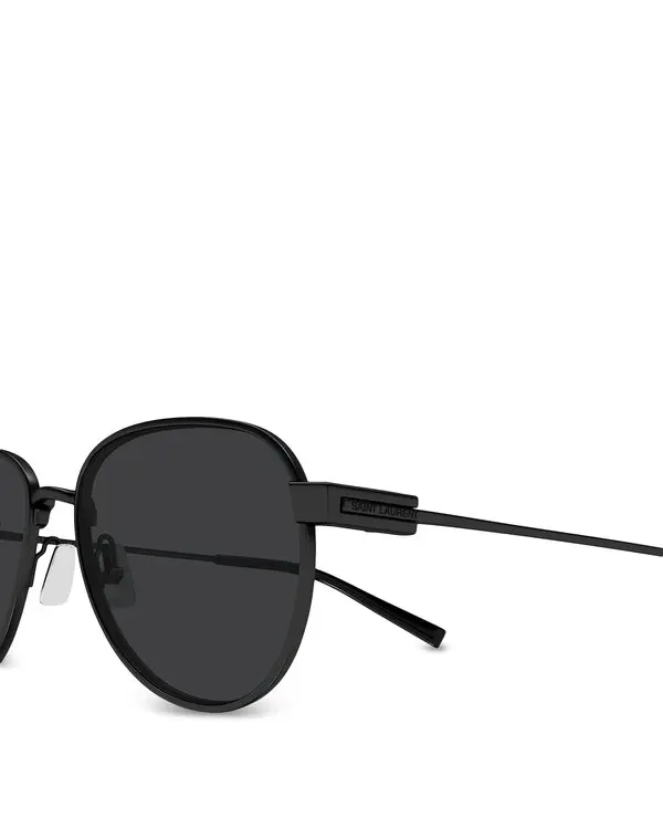 Saint Laurent Pilot Sunglasses, 53mm - Black