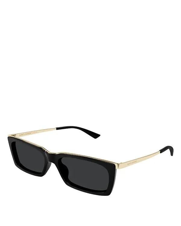Saint Laurent Rectangle Sunglasses, 57mm - Black