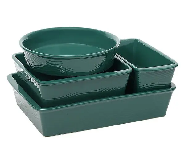 TEMP-TATIONS As Is Woodland 5-piece Nestable Bakeware Set - One-color
