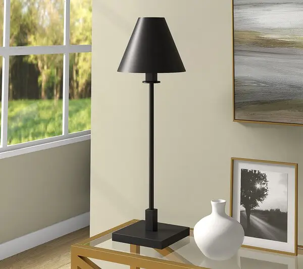 HUDSON&CANAL Clement 28 Tall Table Lamp With Metal Shade - One-color