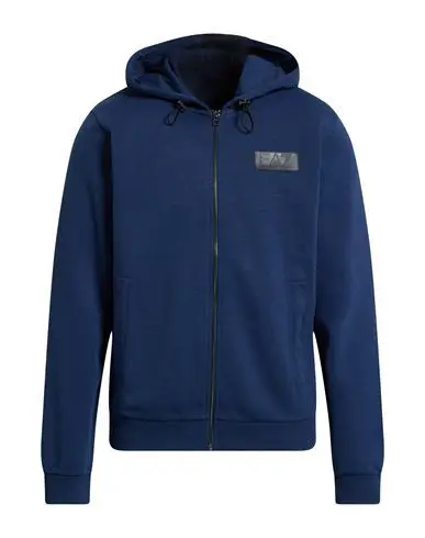 EA7 Hooded Sweatshirt With Zip Fastening - Navy